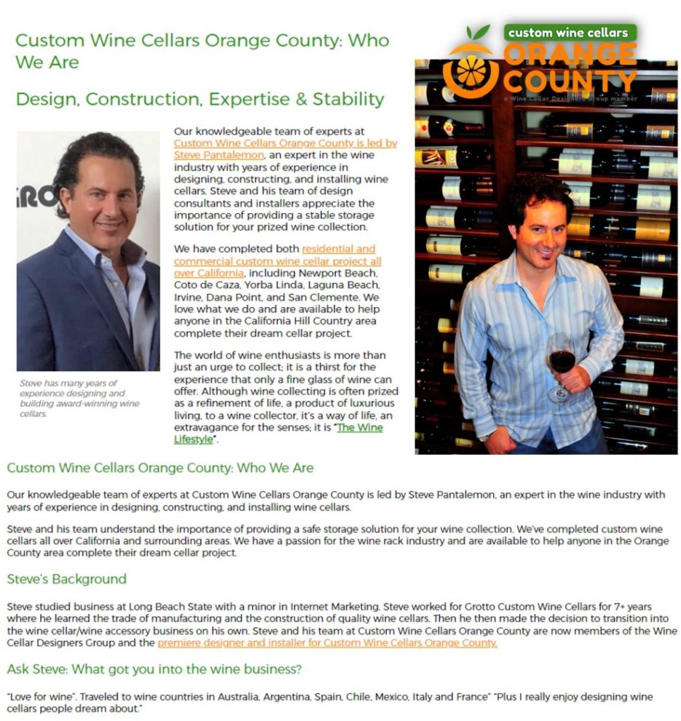 Custom Wine Cellars Orange County – Designers, Builders & Installers
